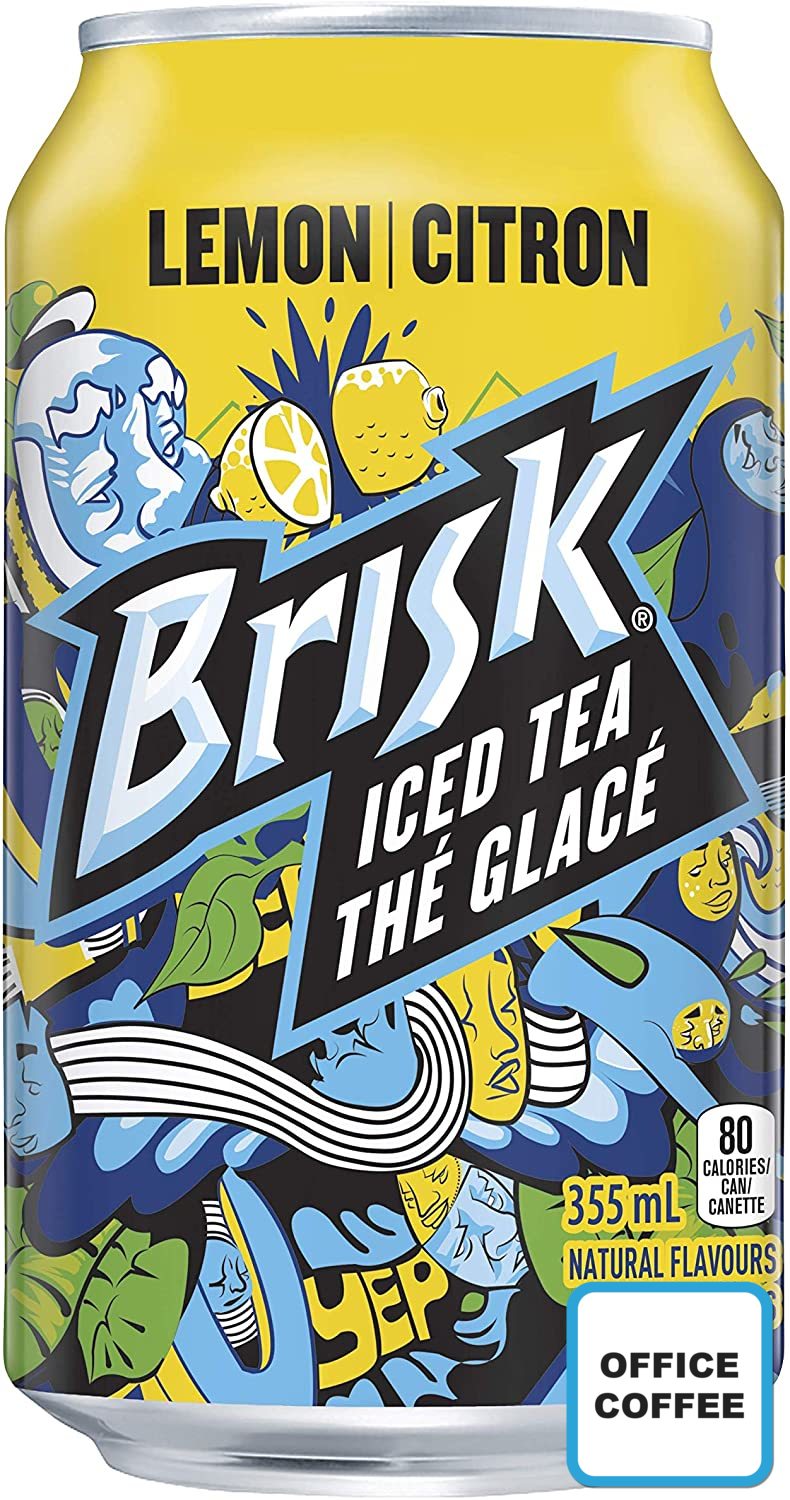 Brisk Ice Tea Carbonated Soft Drink (12 Cans) (Office Coffee) – Brew It ...